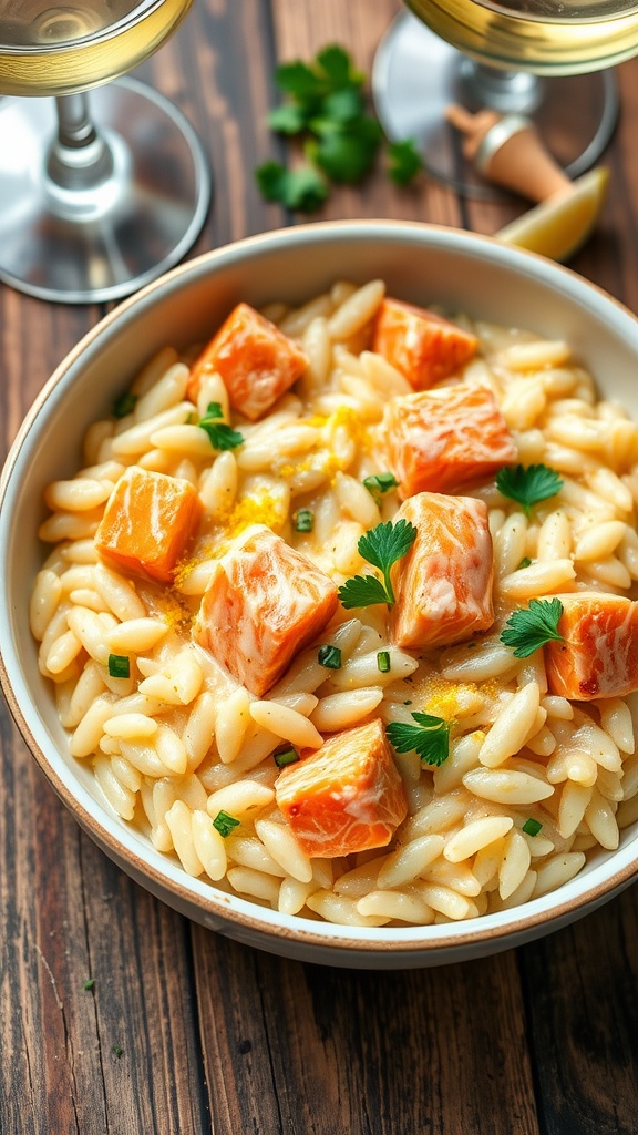 Creamy Lemon Salmon Risotto Recipe